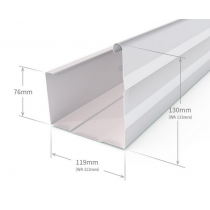 Lysaght Sheerline Gutter Slotted Colorbond - Fascia Gutter - Rainwater ...
